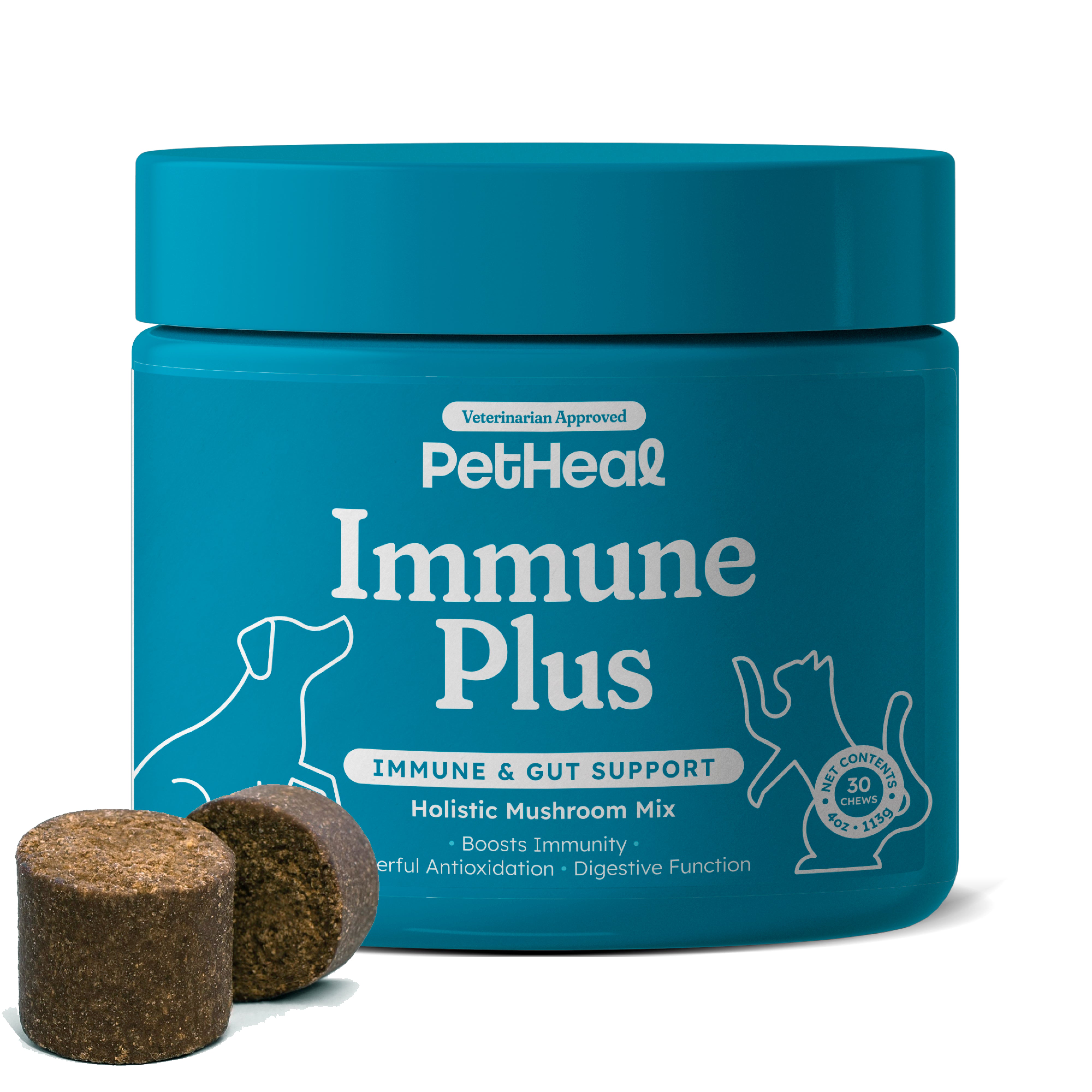 PetHeal Immune Plus Canine | Turkey Tail & Milk Thistle Dog Supplement